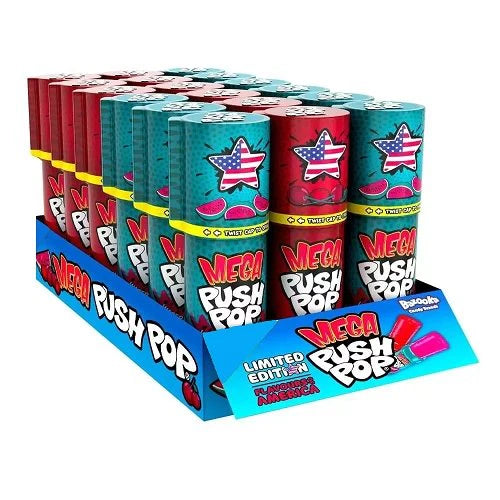 Mega Push Pop Large American Flavours 30g – Isle Love Sweets