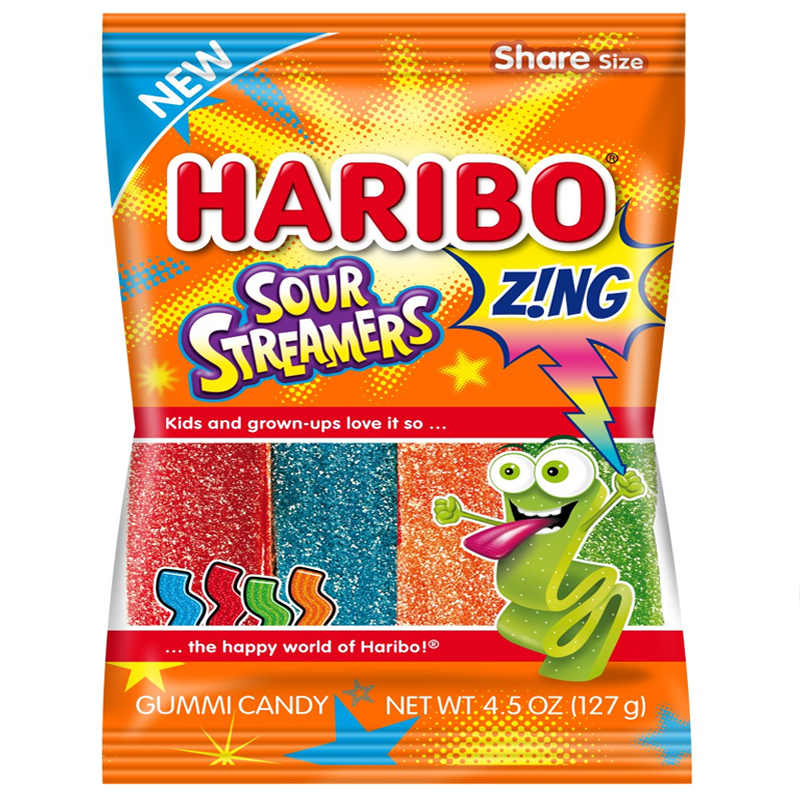 Haribo Sour Streamers USA 127g – Isle Love Sweets
